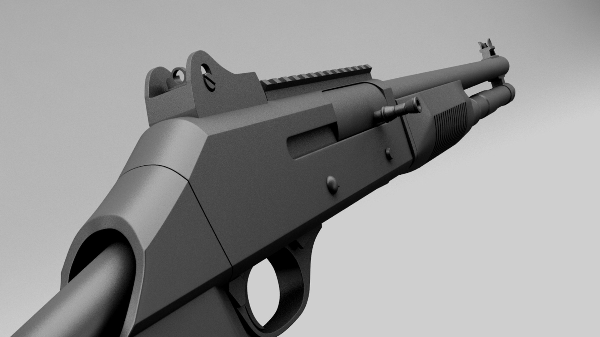 3d Highpoly Benelli M4 Super Model