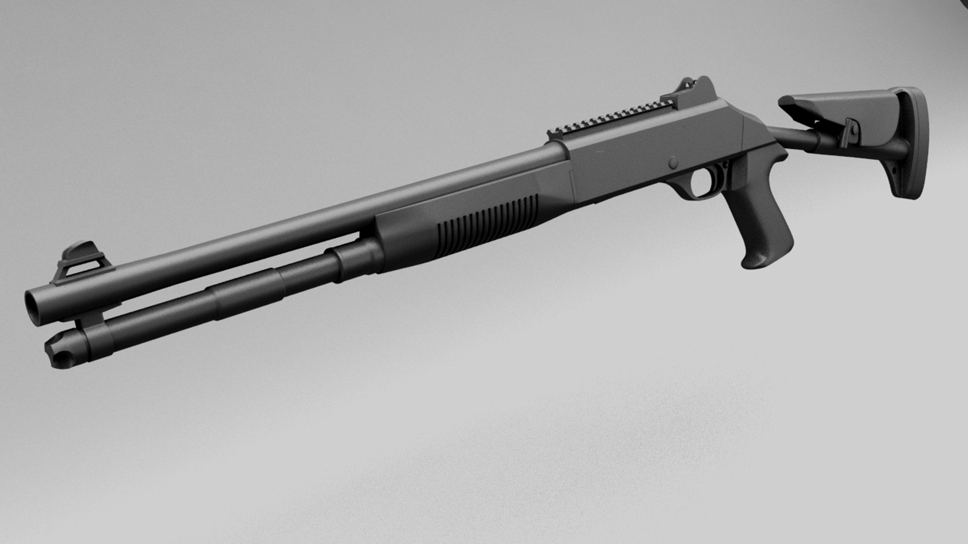 3d Highpoly Benelli M4 Super Model