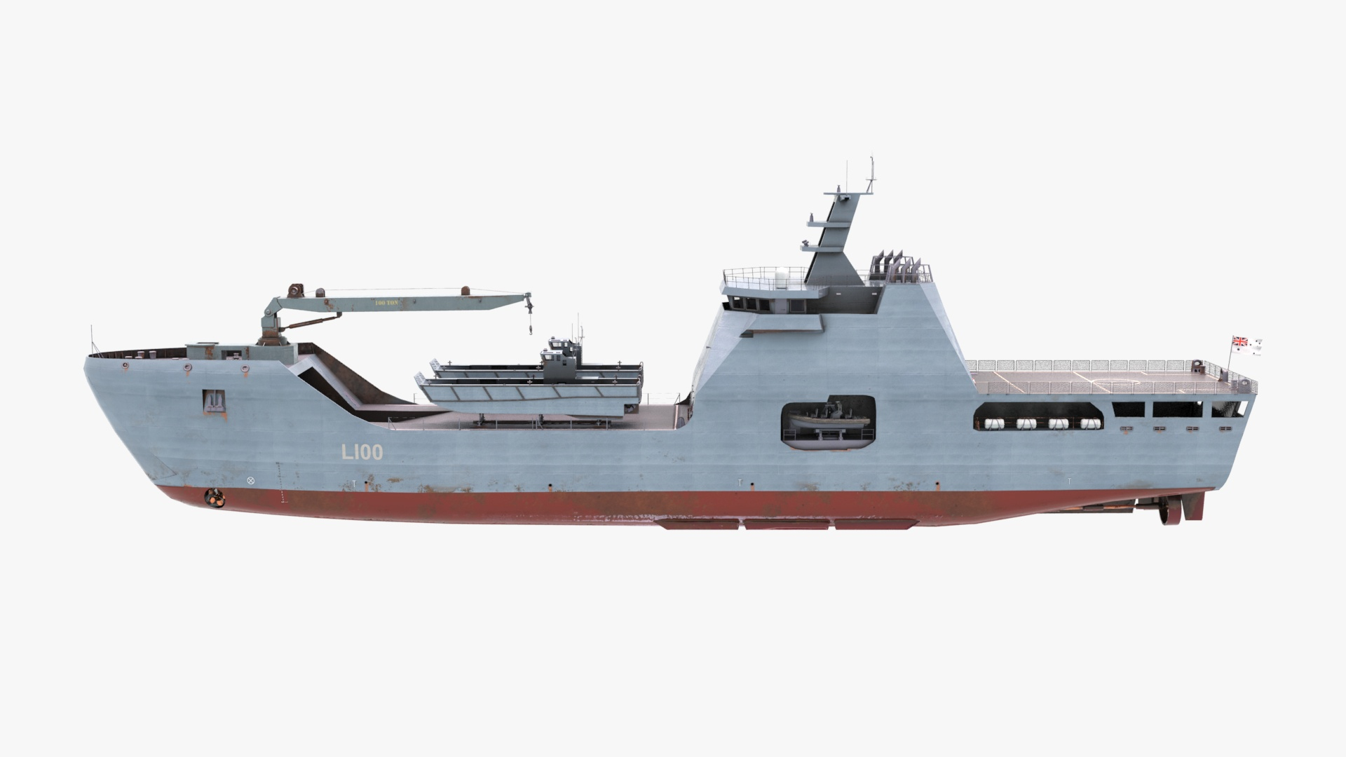 Landing Ship Transport LST100 3D Model - TurboSquid 2369079