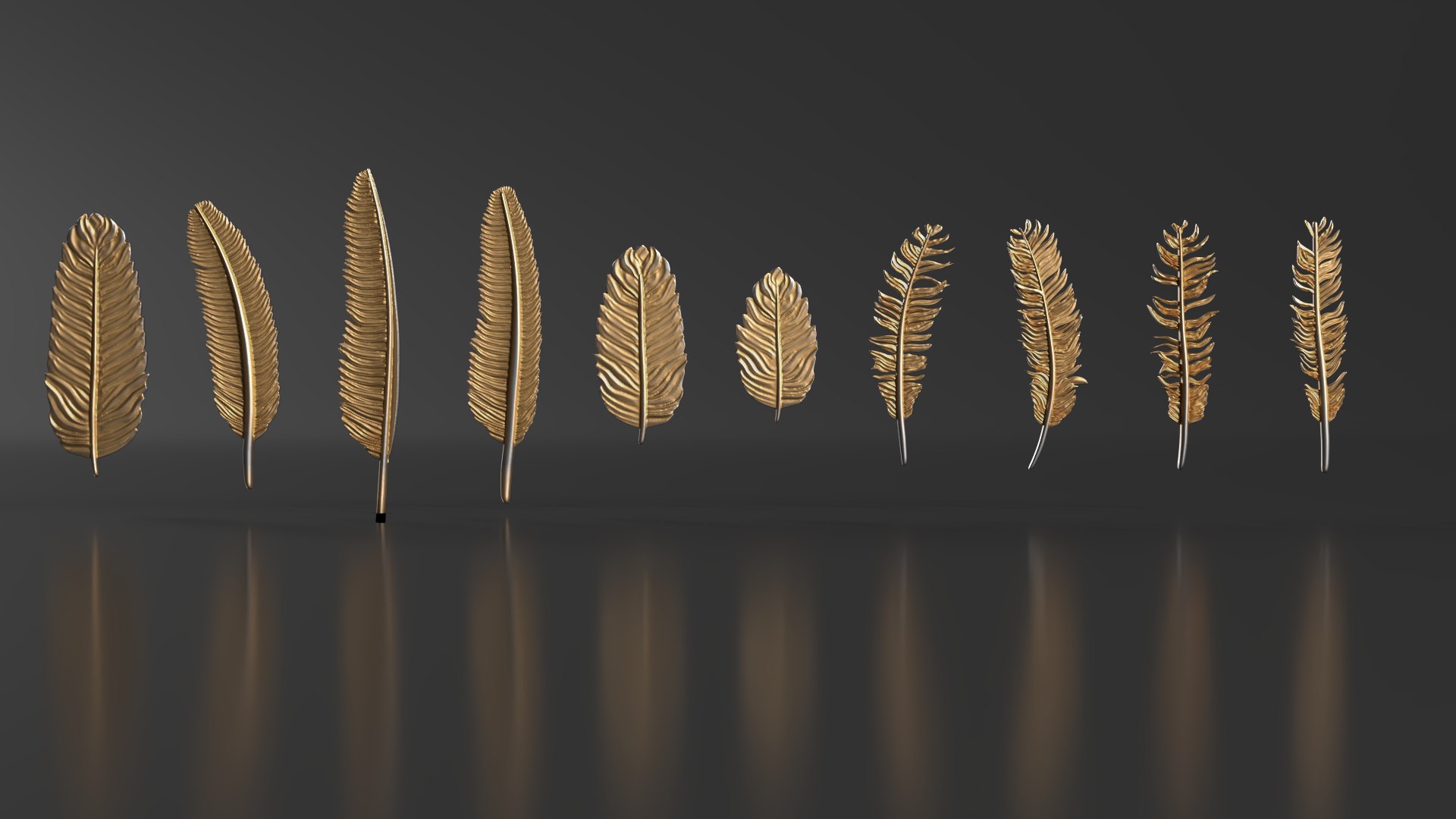 3D Model 69 Feather Set - TurboSquid 2025532
