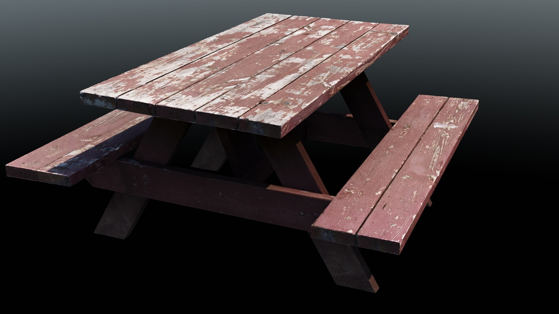 Weathered Picnic Table - High Fidelity 3D Model - TurboSquid 1965488