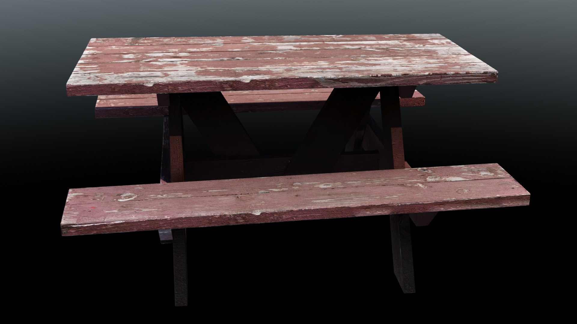Weathered Picnic Table - High Fidelity 3D Model - TurboSquid 1965488