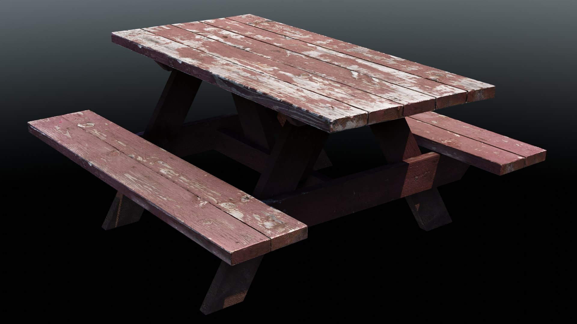 Weathered Picnic Table - High Fidelity 3D Model - TurboSquid 1965488