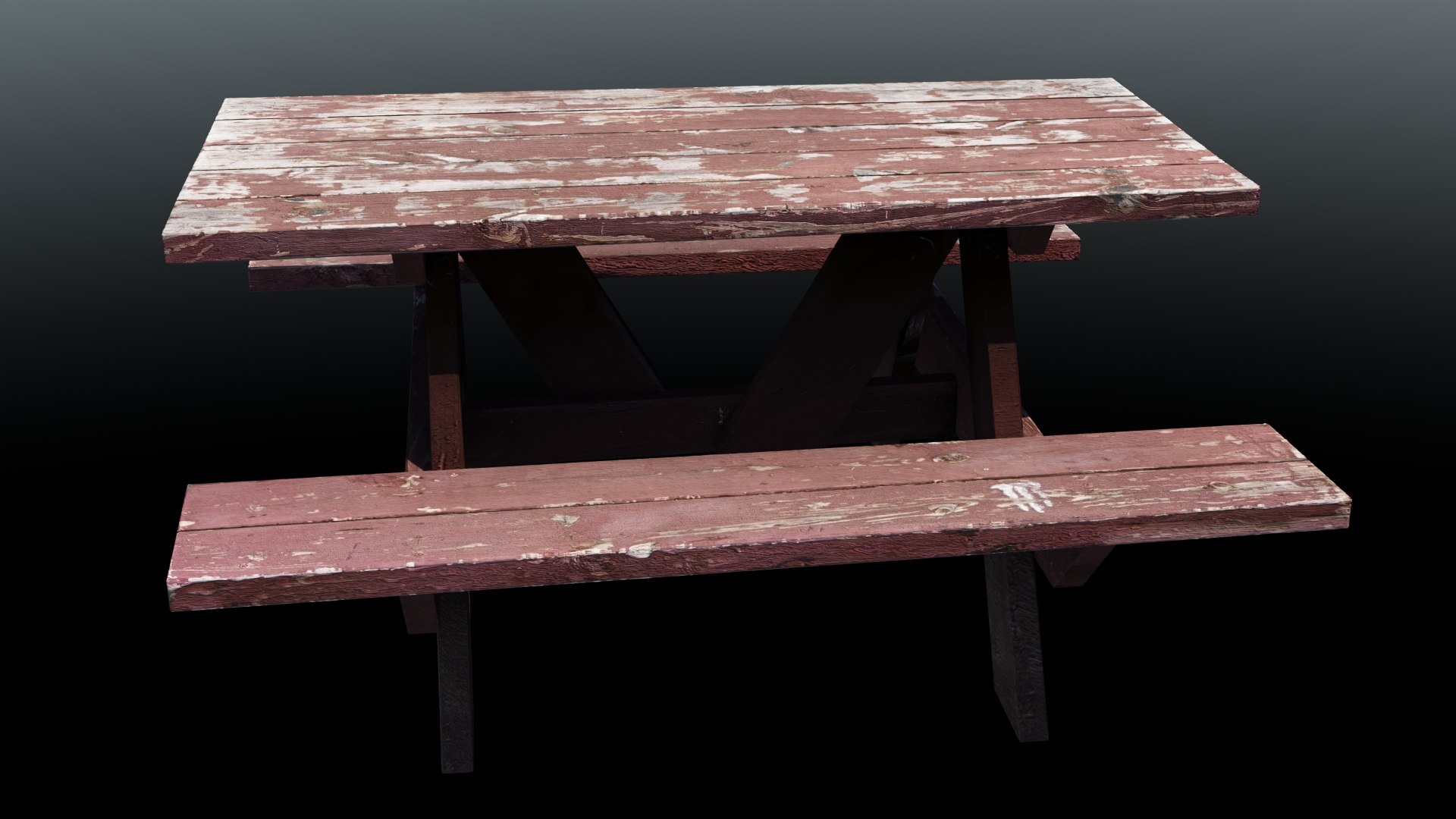 Weathered Picnic Table - High Fidelity 3D Model - TurboSquid 1965488