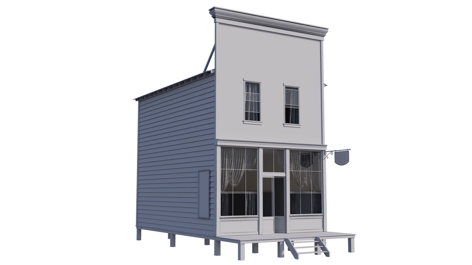 Western Grocery Store Building 3D model - TurboSquid 1907830