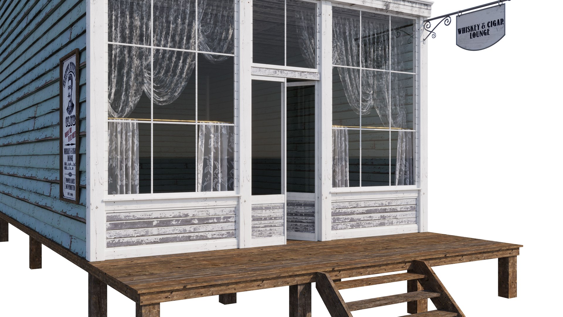 Western Grocery Store Building 3D Model - TurboSquid 1907830