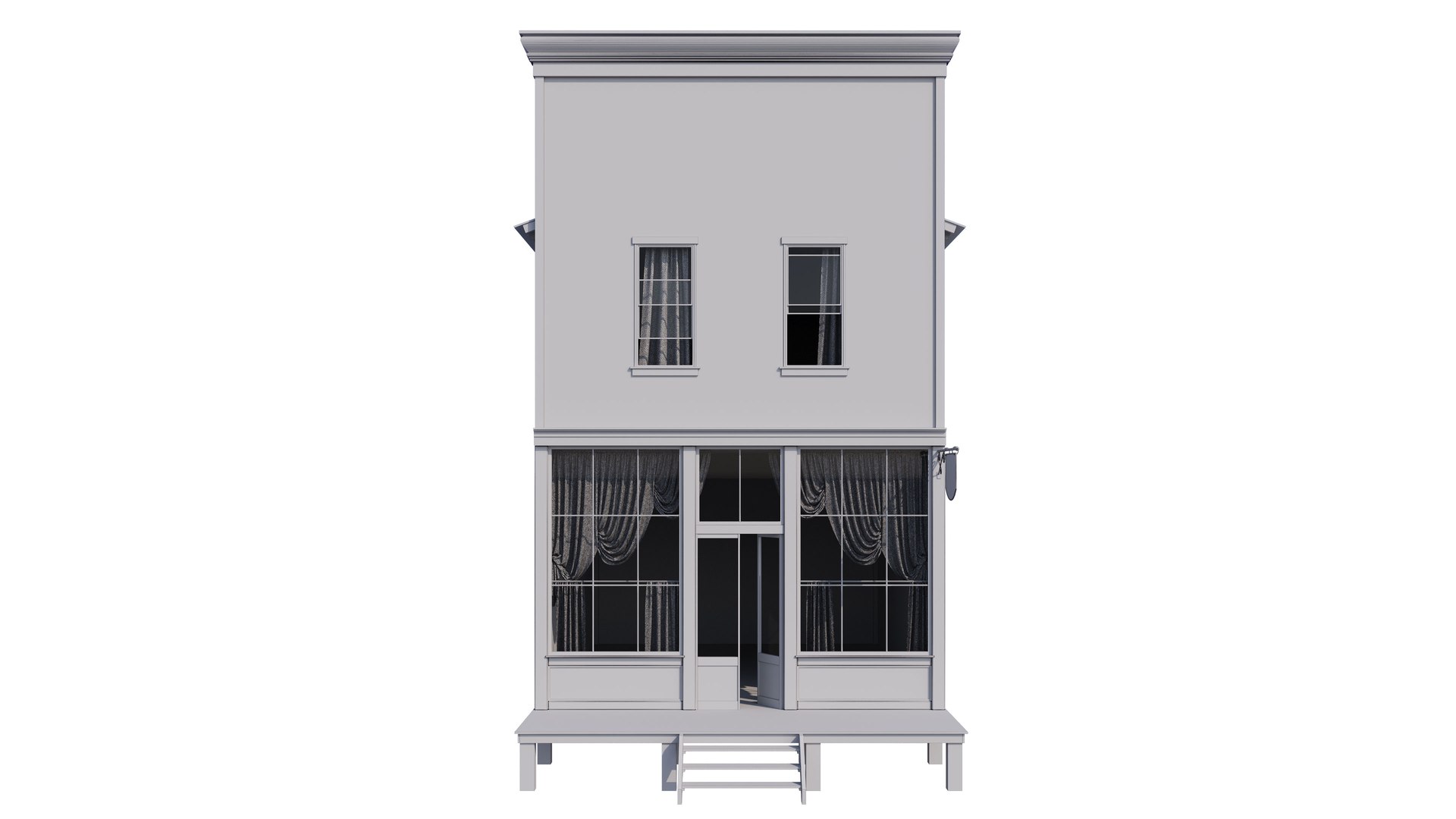 Western Grocery Store Building 3D Model - TurboSquid 1907830