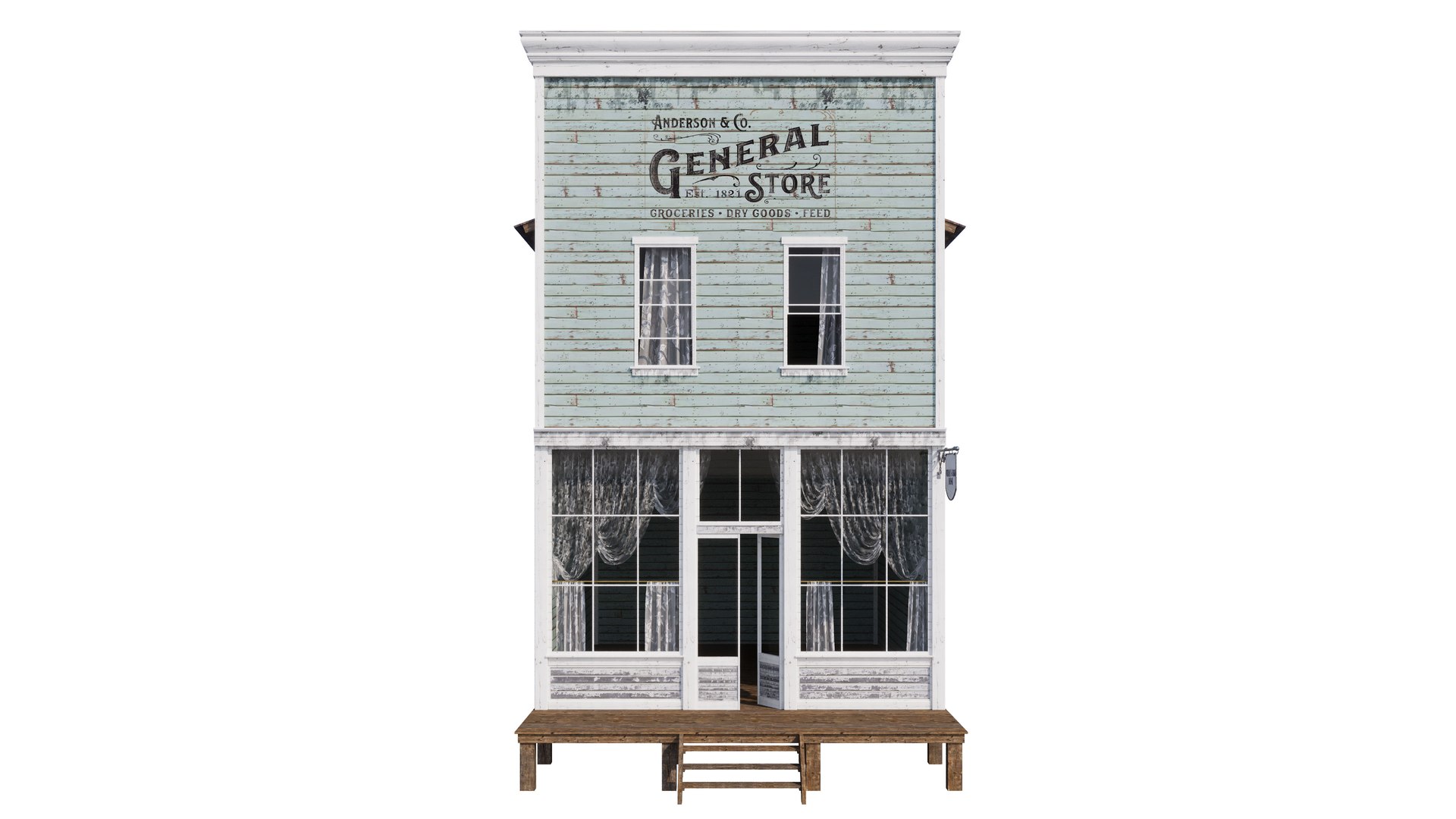 Western Grocery Store Building 3D Model - TurboSquid 1907830