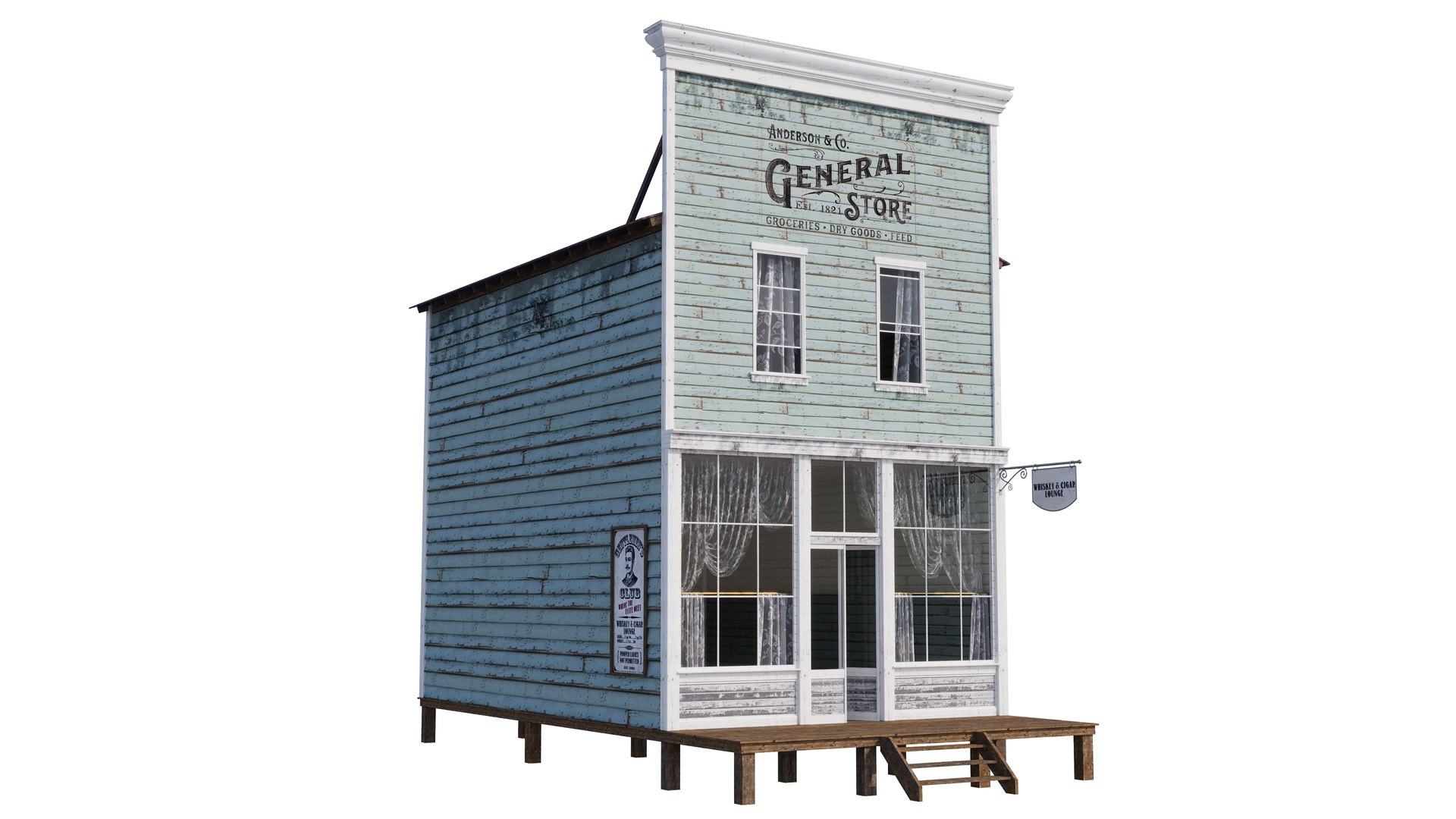 Western Grocery Store Building 3D Model - TurboSquid 1907830