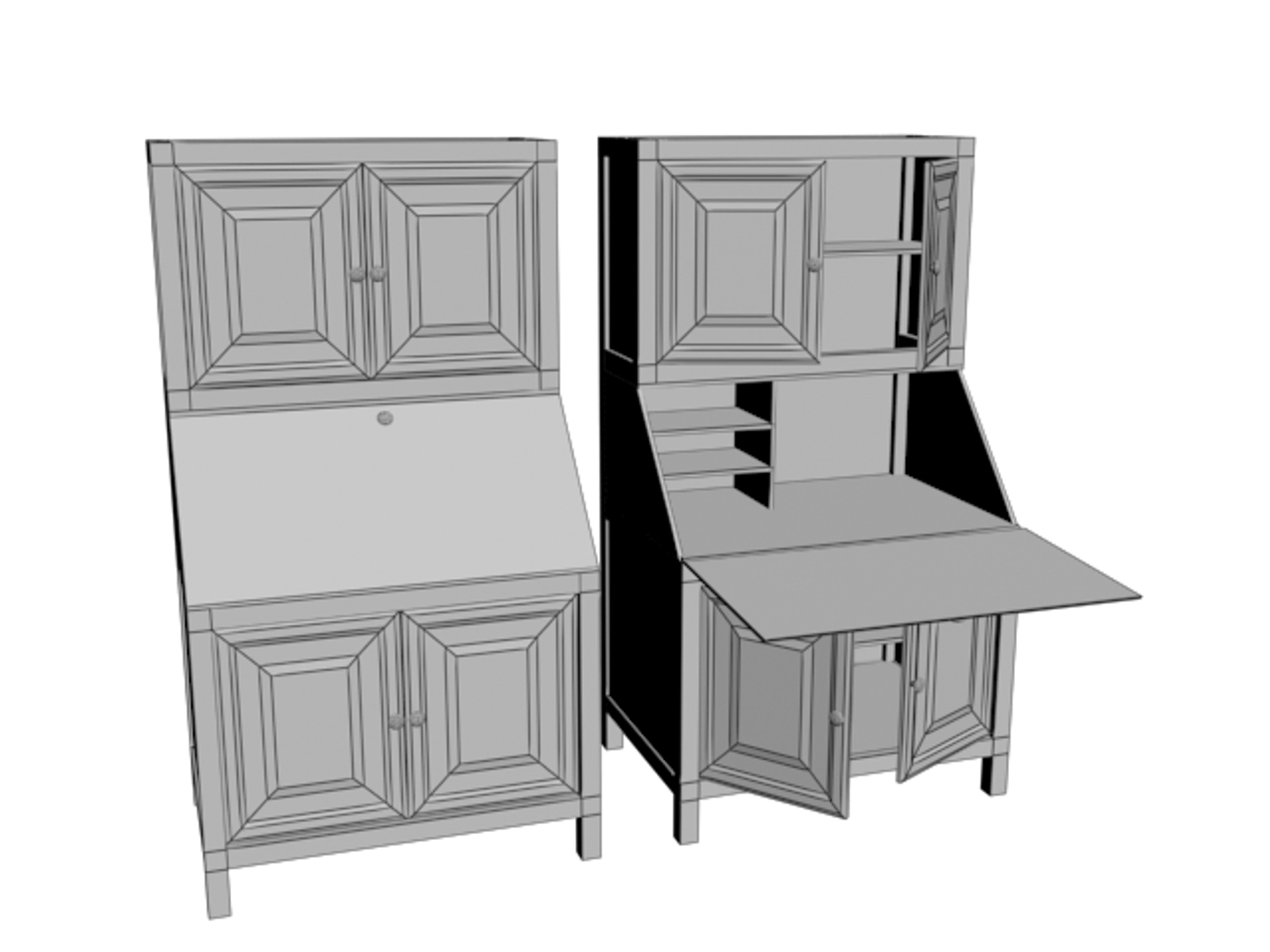 3D self desk - TurboSquid 1511139