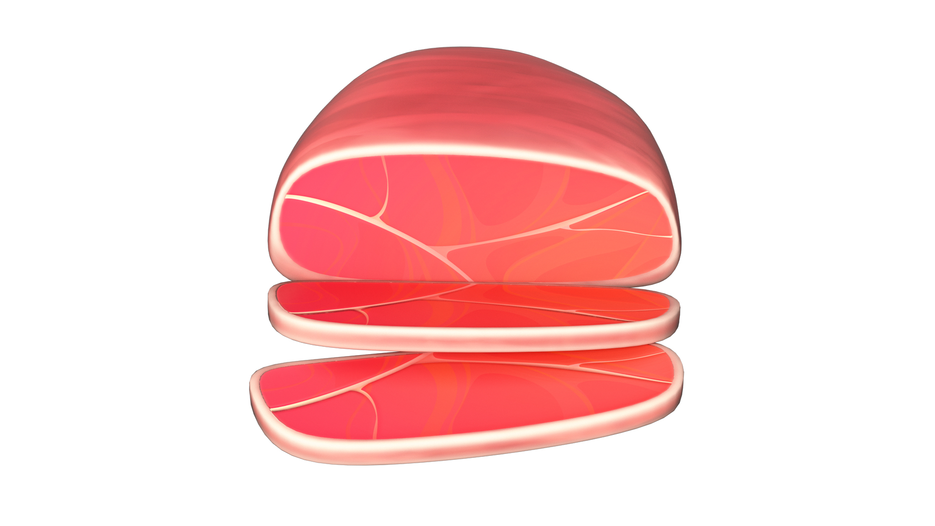 Cartoon Ham Meat 3D Model - TurboSquid 2078664