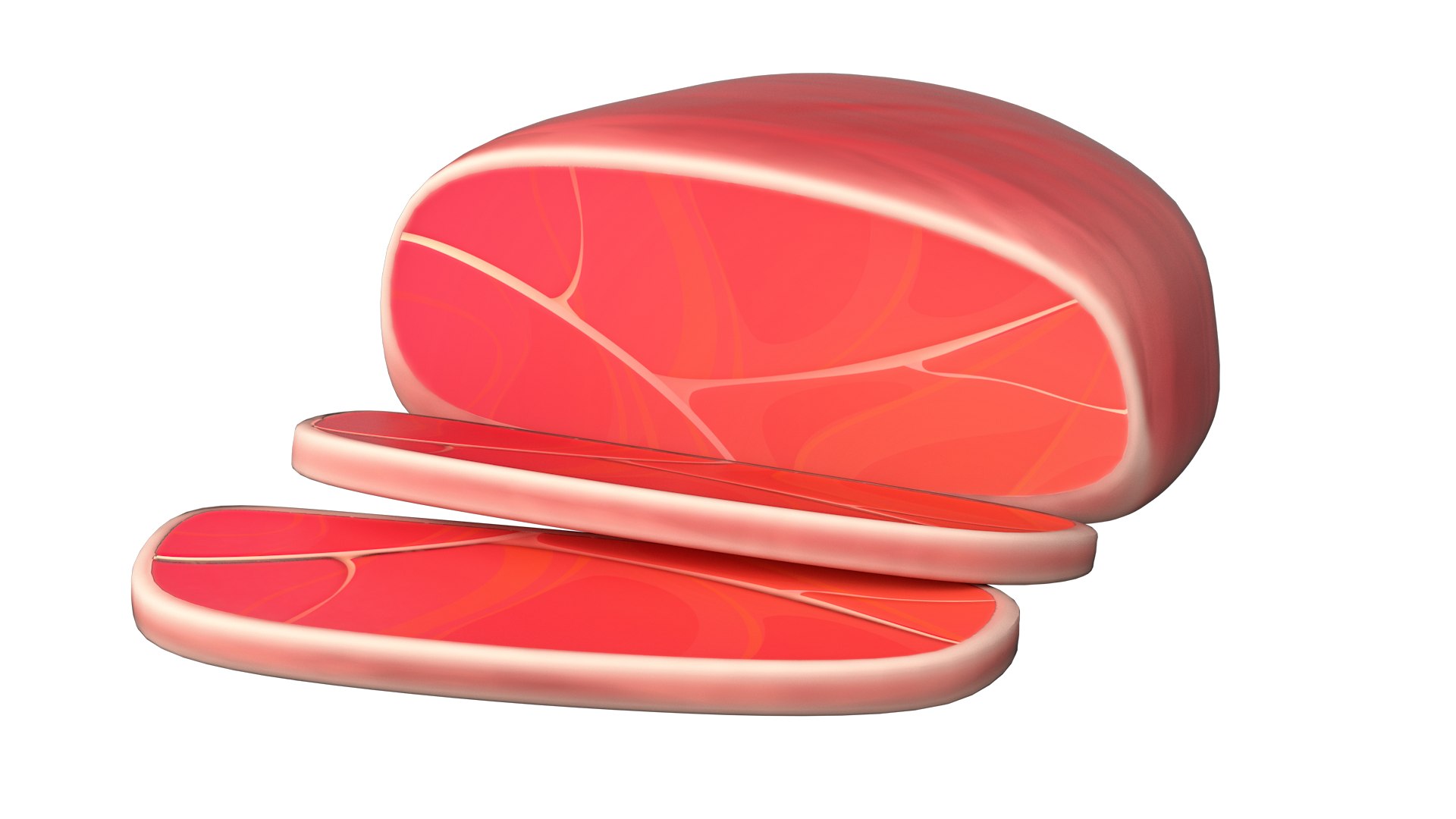 Cartoon Ham Meat 3D Model - TurboSquid 2078664