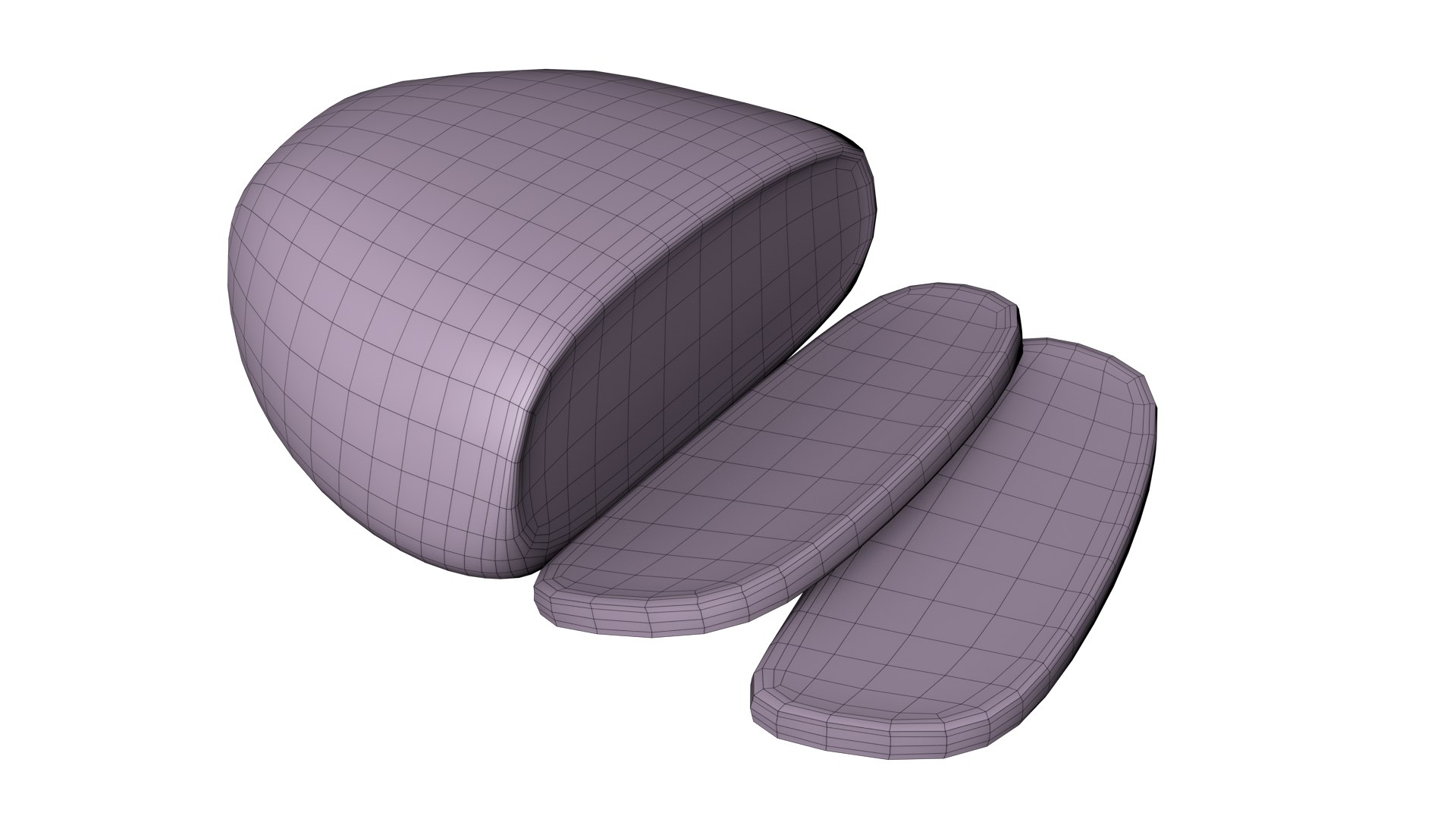 Cartoon Ham Meat 3D Model - TurboSquid 2078664