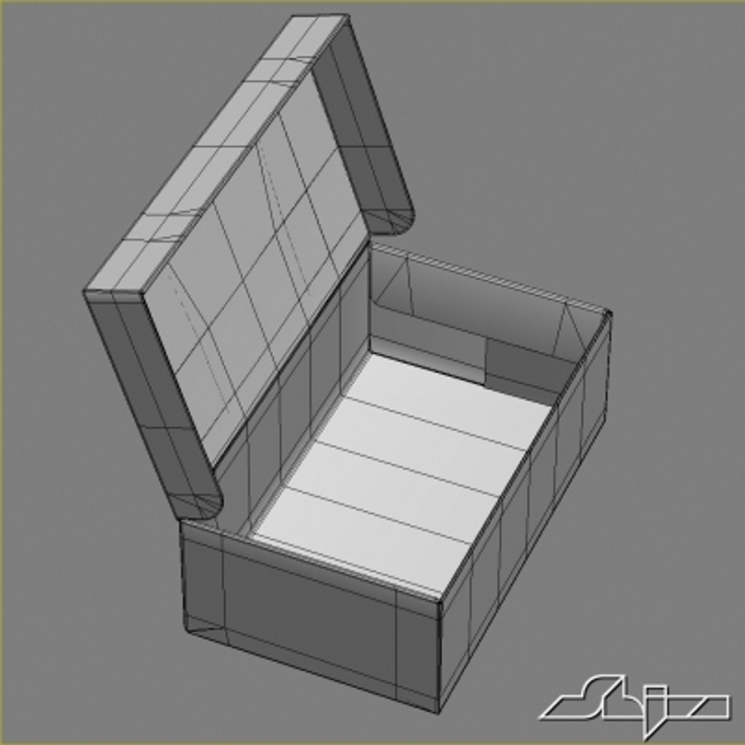 3d Model Carton Box Close