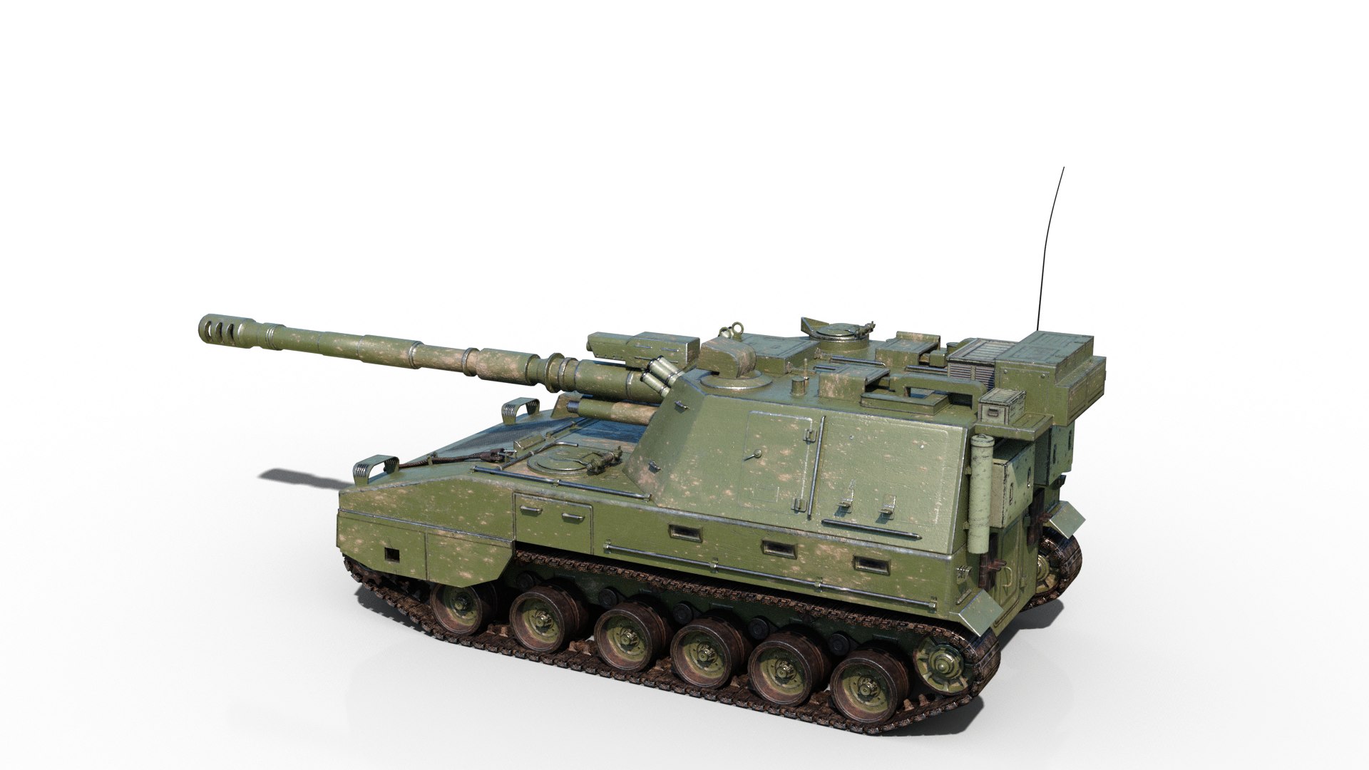 3D 4 Coatings Of PLA Army PLZ45A4 155mm Self-propelled Howitzer - TurboSquid 2399346