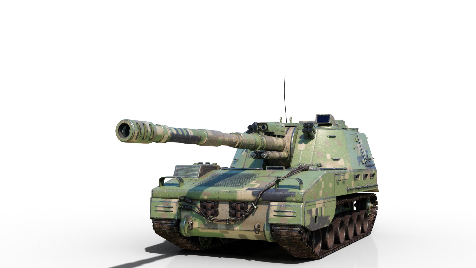 3D 4 Coatings Of PLA Army PLZ45A4 155mm Self-propelled Howitzer - TurboSquid 2399346