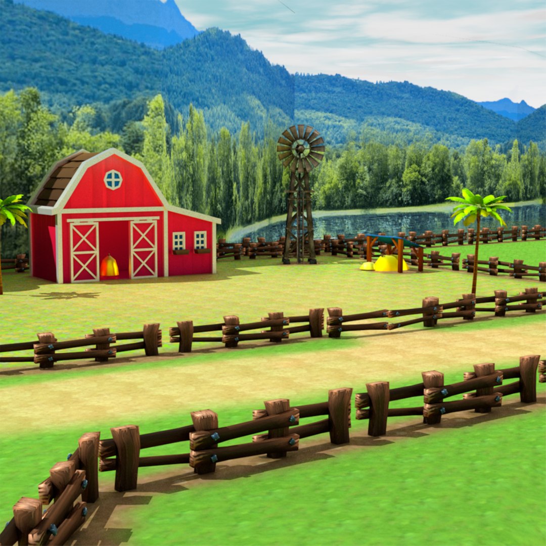 3D Low Poly Farm Environment - TurboSquid 1760208