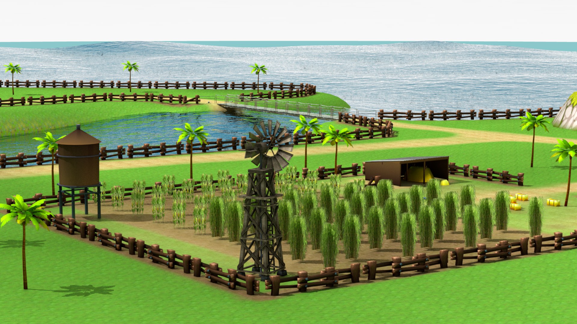 3D Low Poly Farm Environment - TurboSquid 1760208