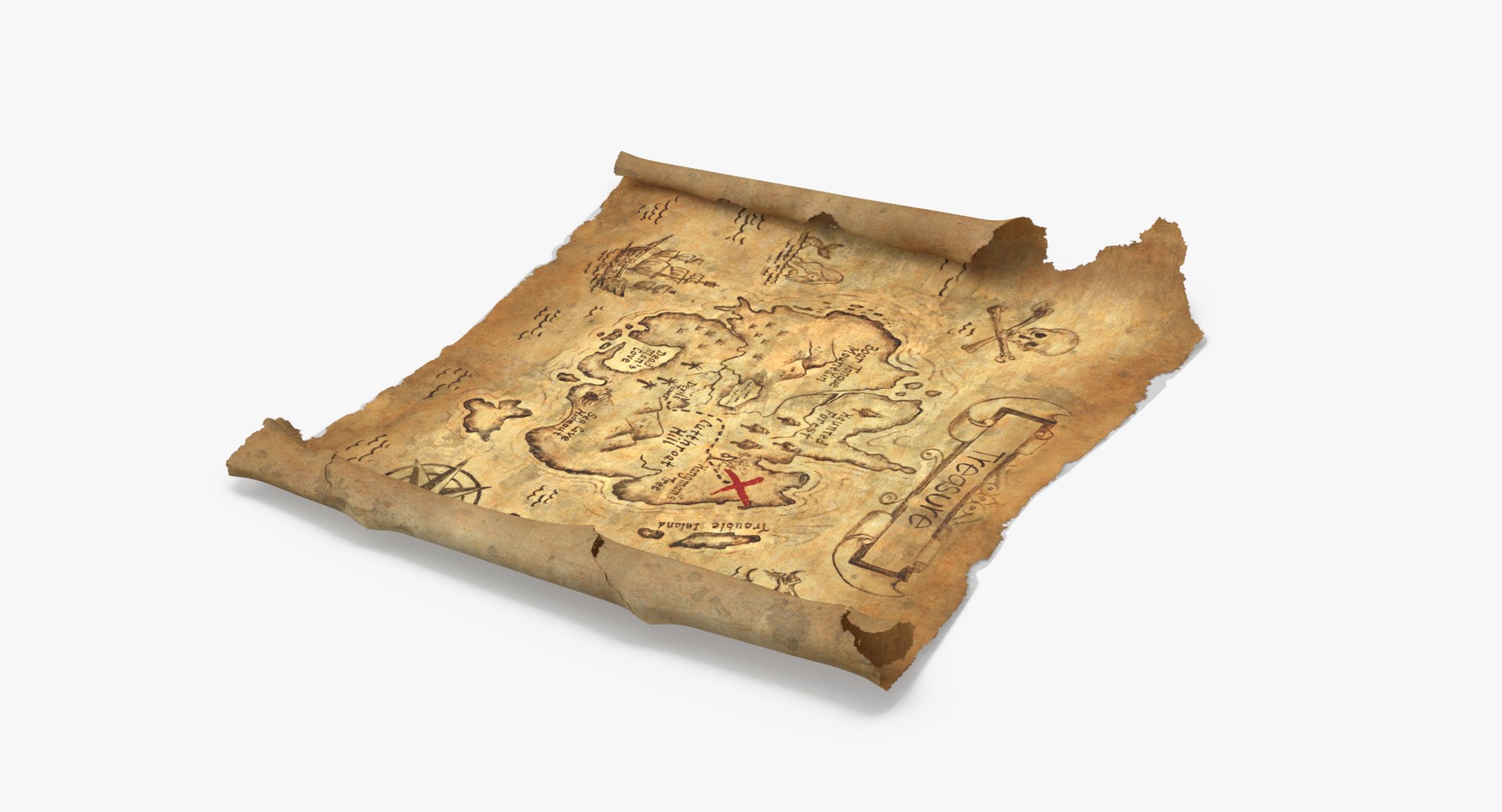 Treasure maps 3D - TurboSquid 1235445