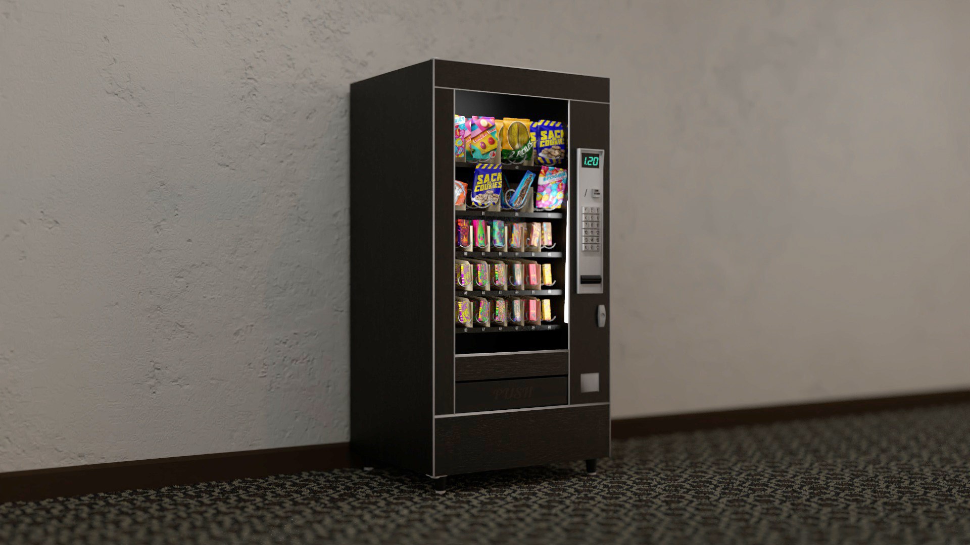 Retro Candy Vending Machine 3D Model - TurboSquid 1964702