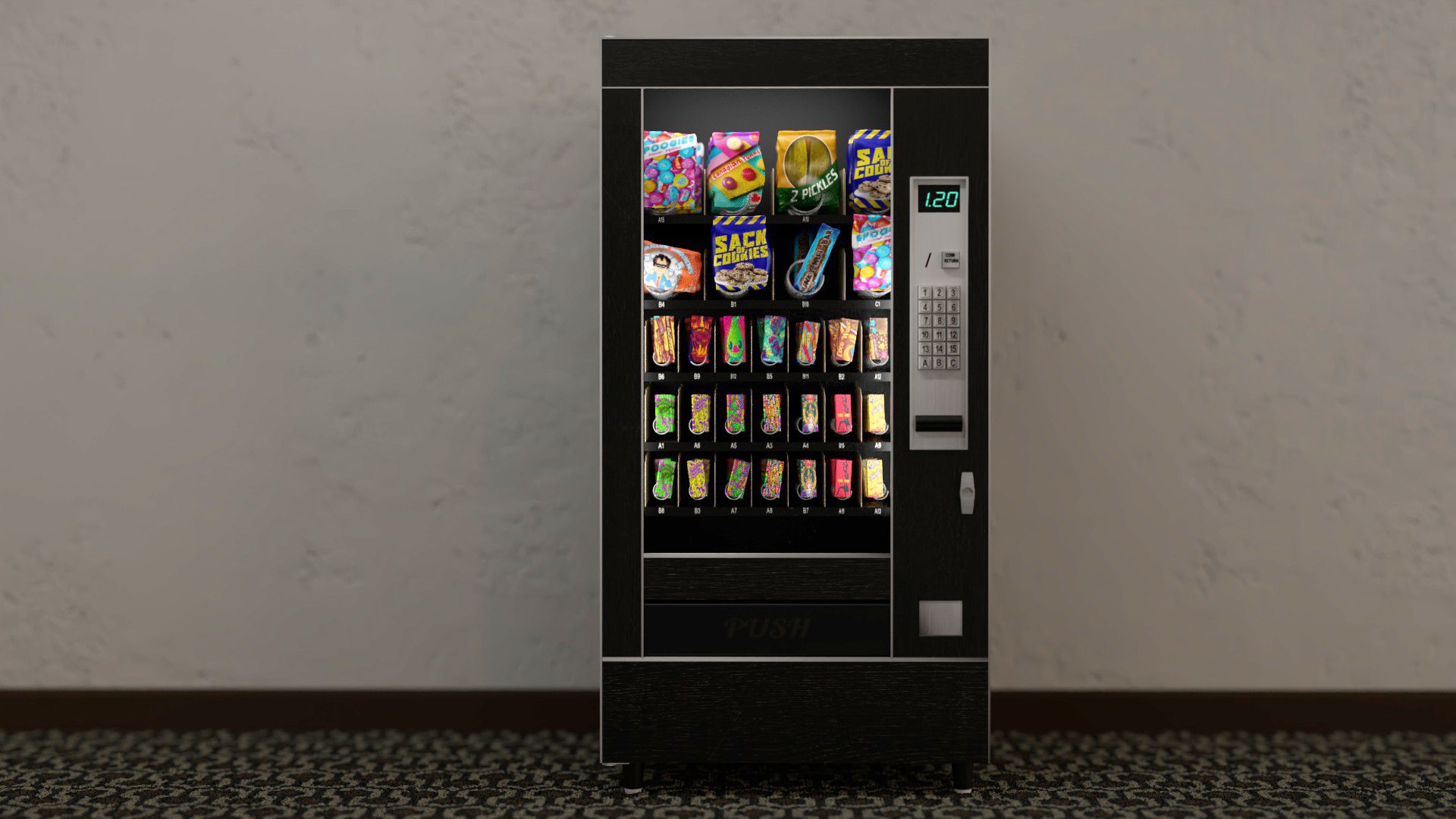 Retro Candy Vending Machine 3D Model - TurboSquid 1964702