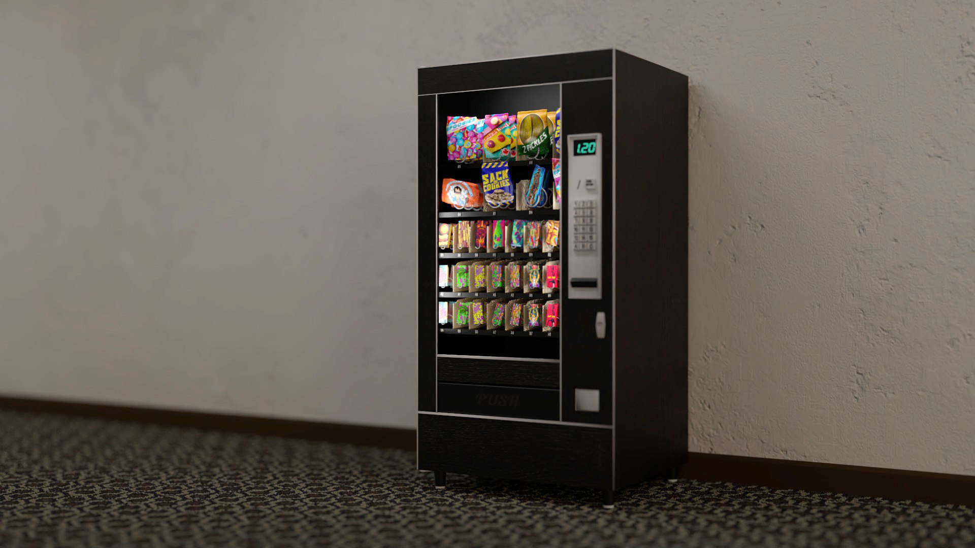 Retro Candy Vending Machine 3D Model - TurboSquid 1964702