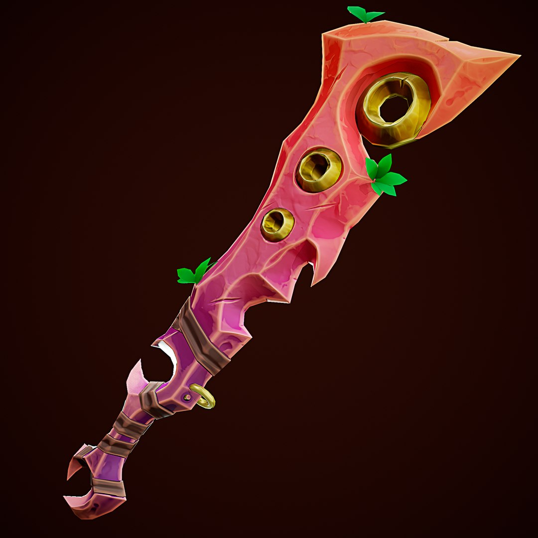 Coral Stylize Sword 3D - TurboSquid 2047823