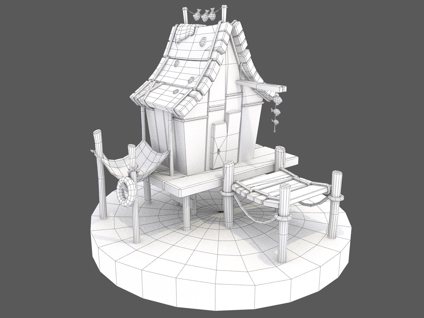 Fisherman Swamp House 3D Model - TurboSquid 1542462