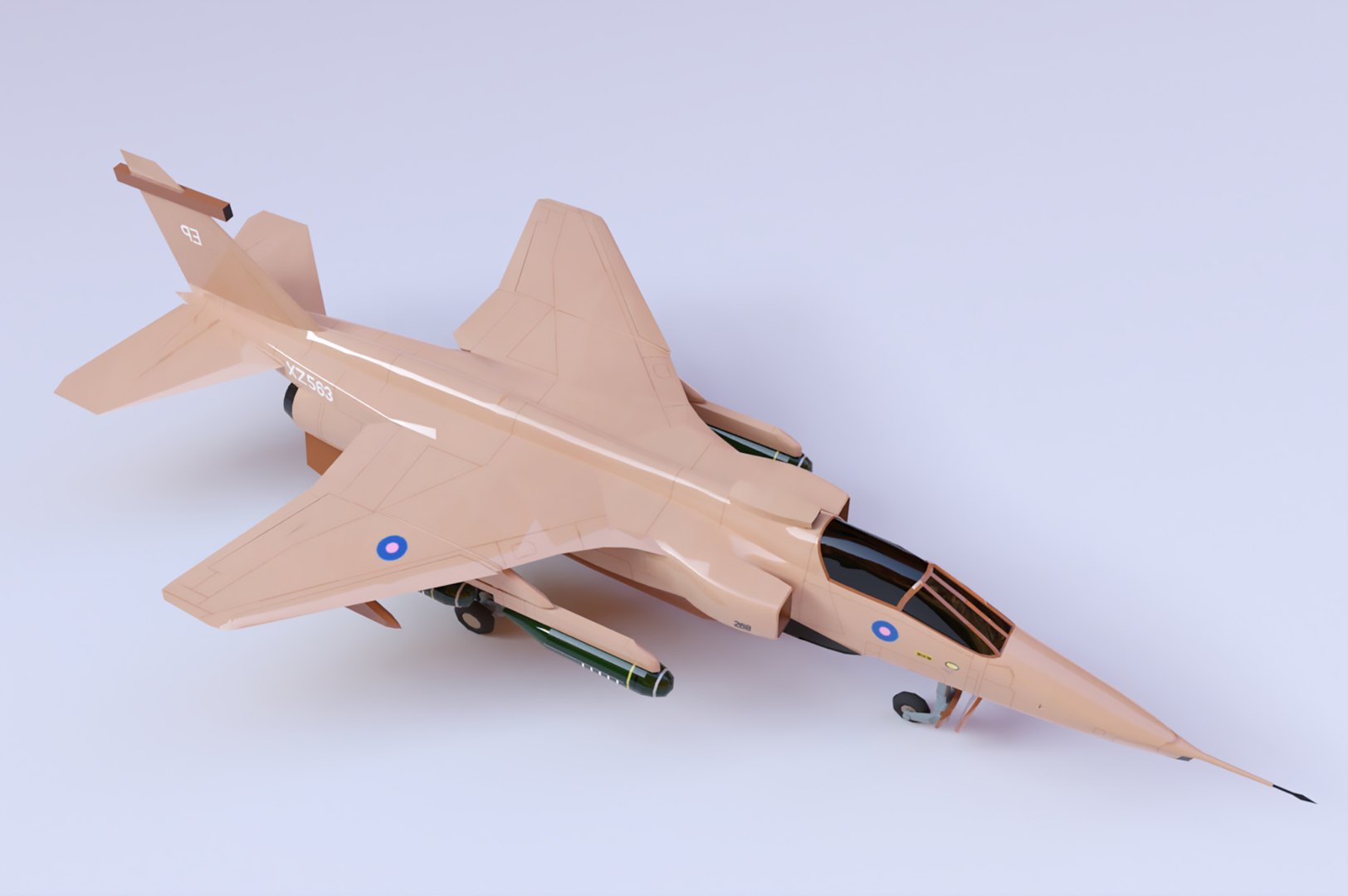 VINTAGE PLANE - BA Jaguar GR1 model - TurboSquid 2024988