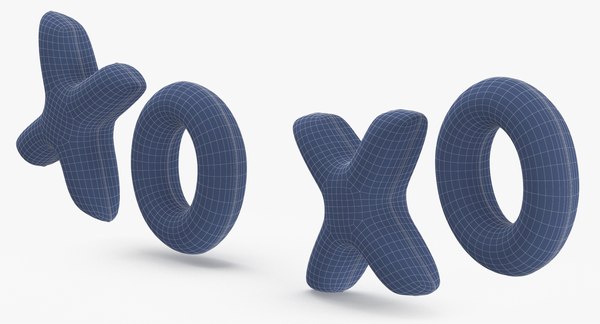 Foil Baloon Words XO XO Gold 3D model - TurboSquid 1747520