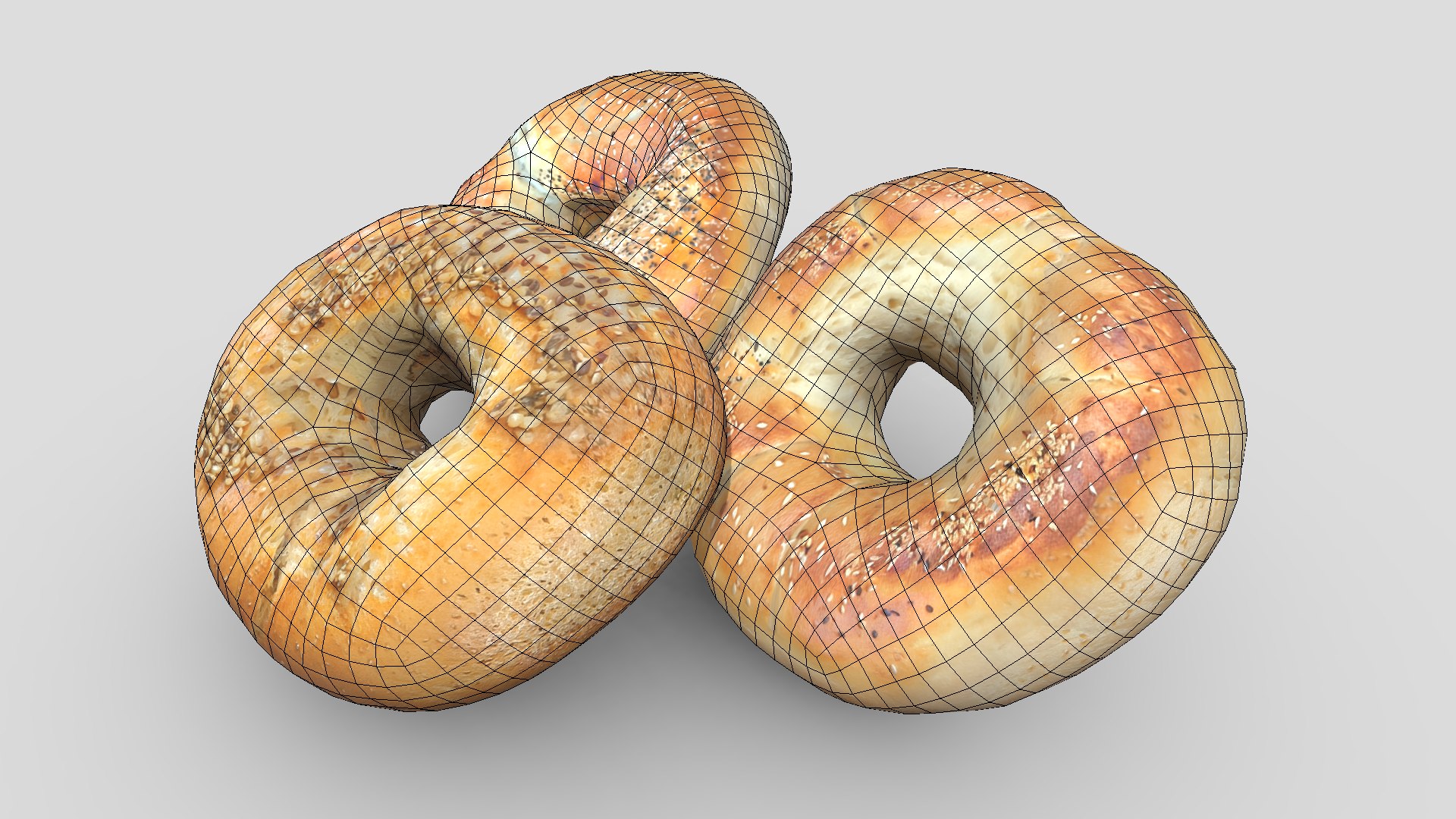 3D Bagel Pack Model - TurboSquid 2245932