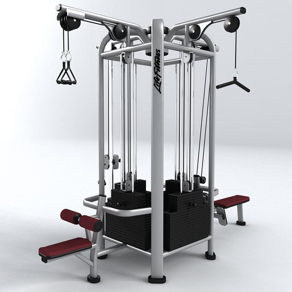 3d model of gym equipment rowing machine
