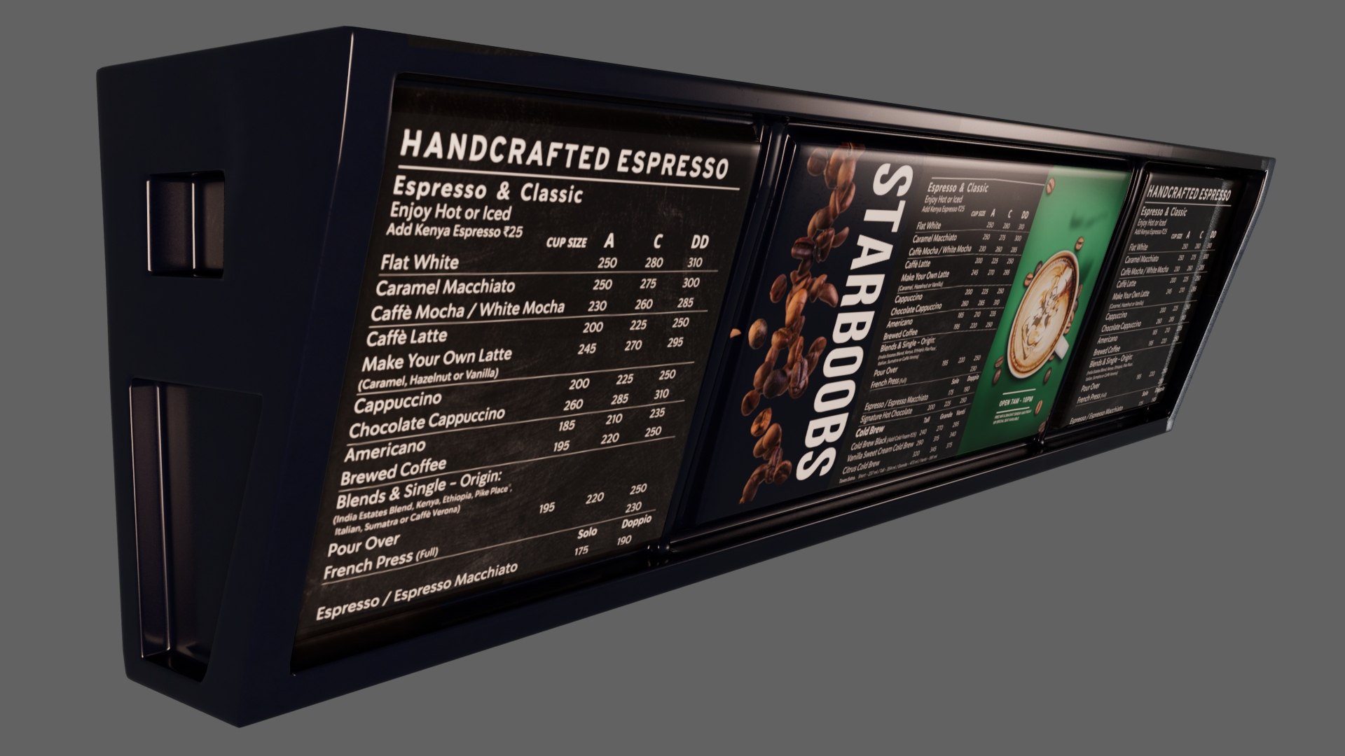 3D MENU BAR COFESHOP model - TurboSquid 2172565