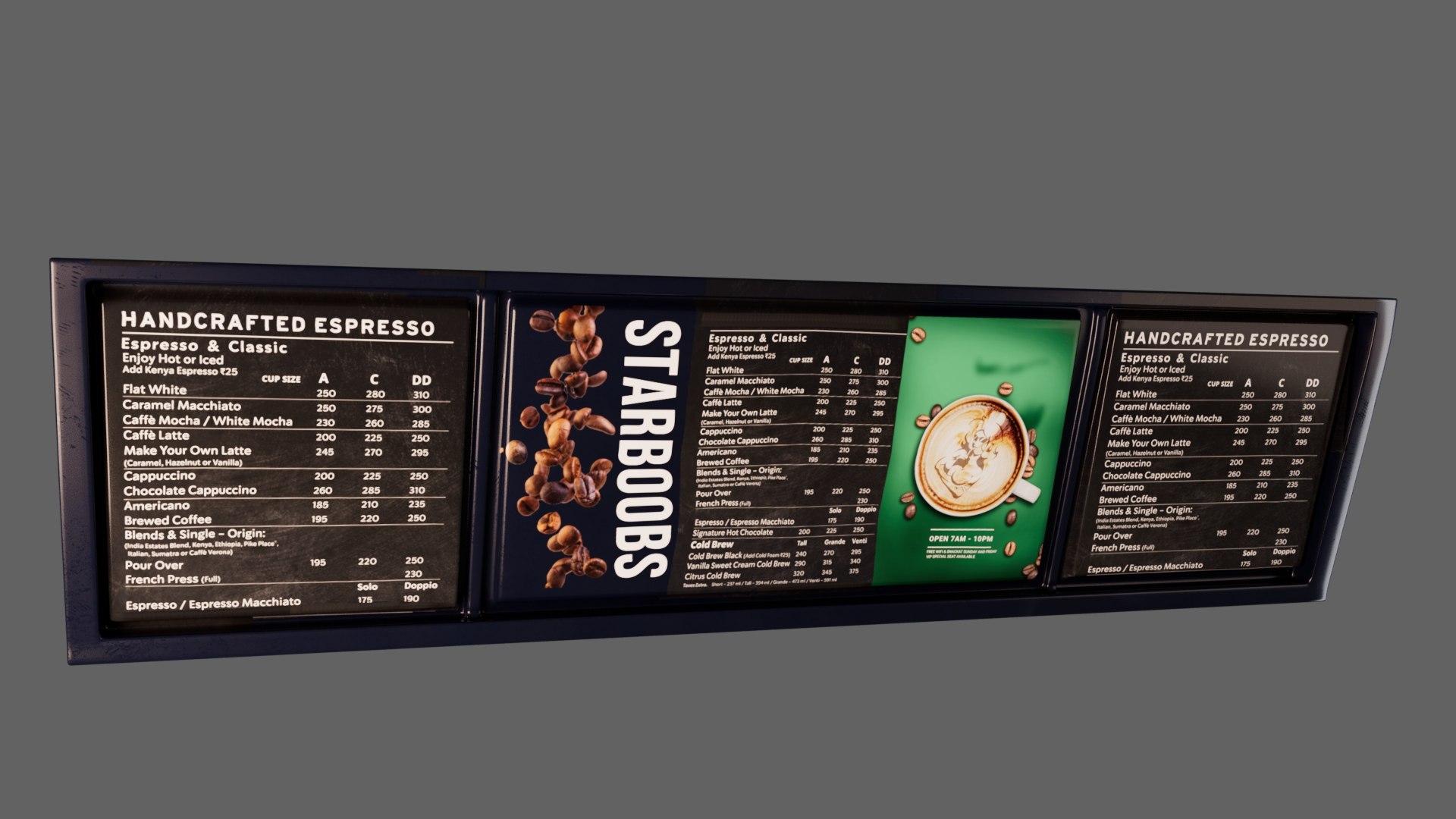 3D MENU BAR COFESHOP model - TurboSquid 2172565