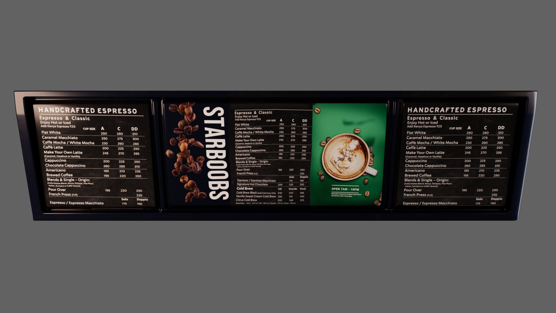 3D MENU BAR COFESHOP model - TurboSquid 2172565