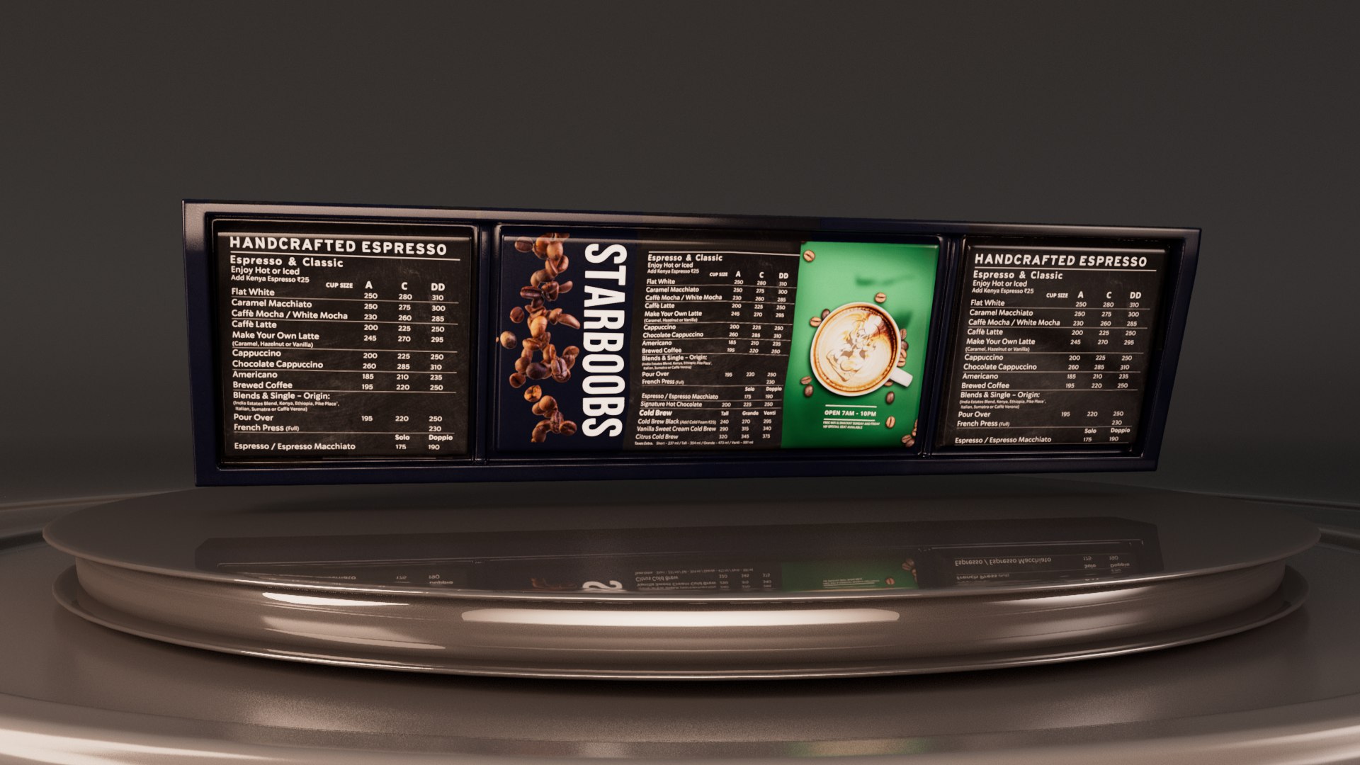 3D MENU BAR COFESHOP model - TurboSquid 2172565
