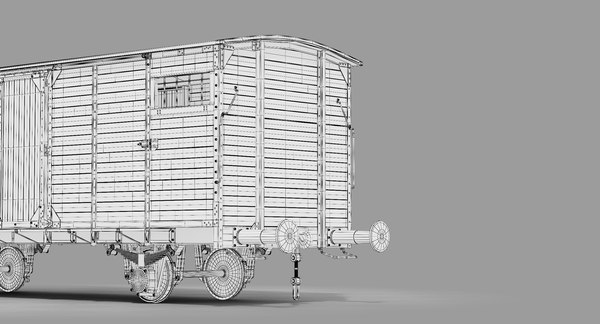 modelo 3d Vagón de carga de madera - TurboSquid 1696684