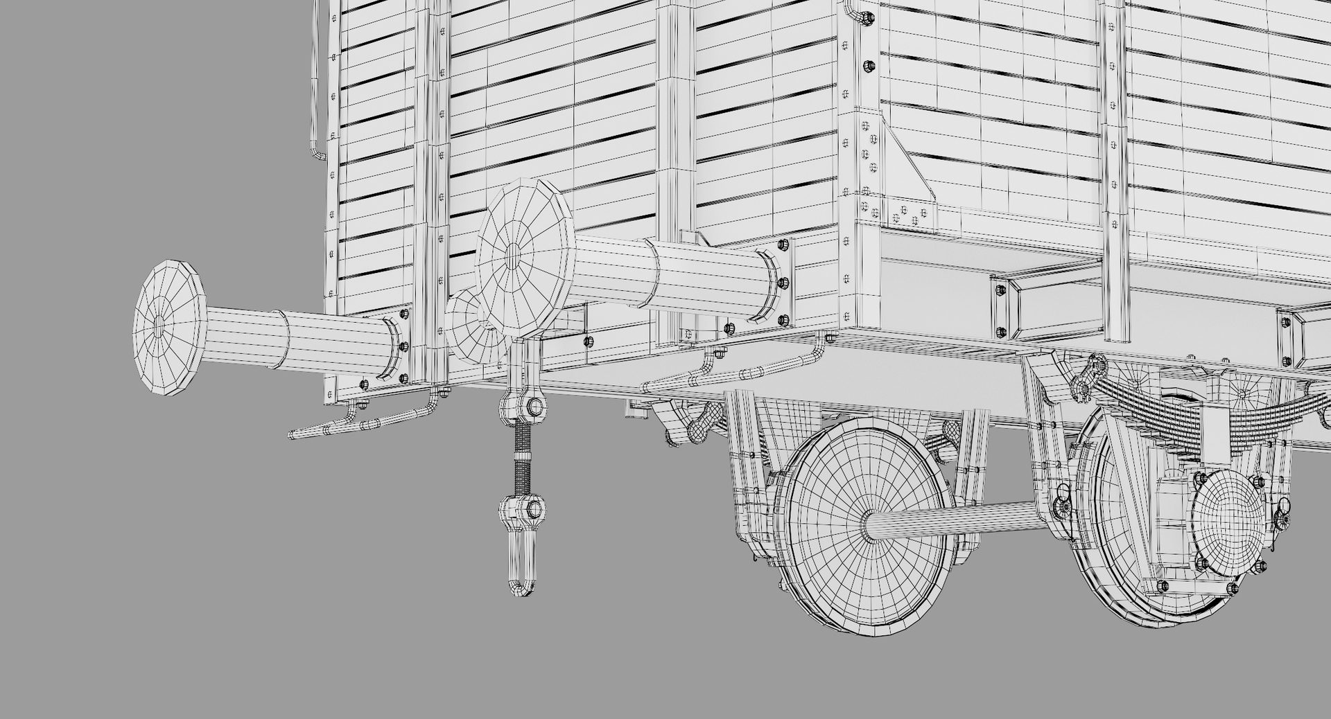modelo 3d Vagón de carga de madera - TurboSquid 1696684