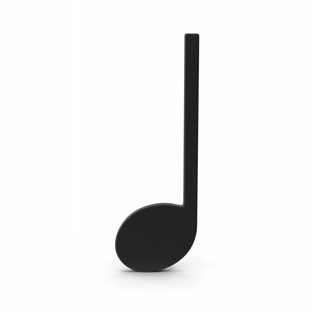 Quarter Note Symbol 3D - TurboSquid 2165650