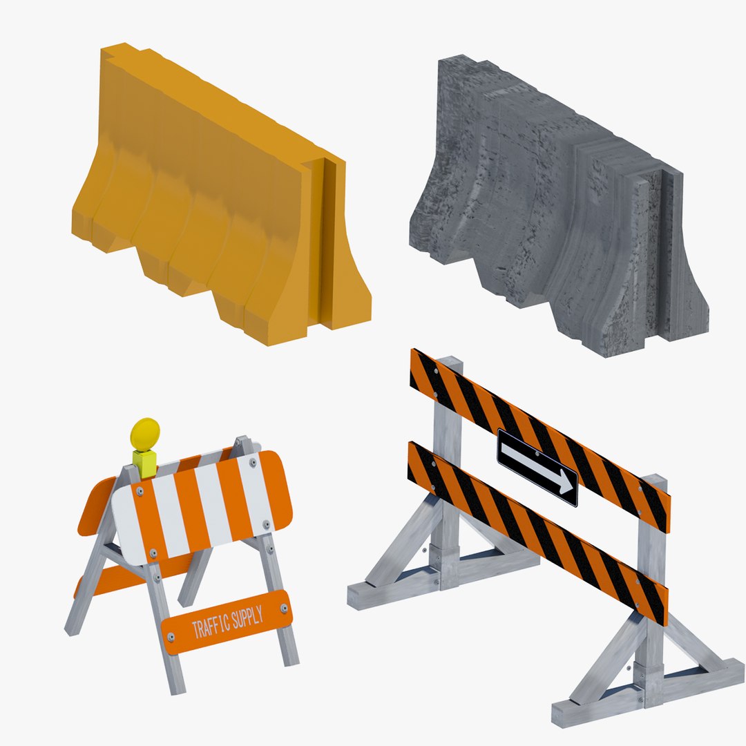 3d Model Of Road Construction Tool Equipment