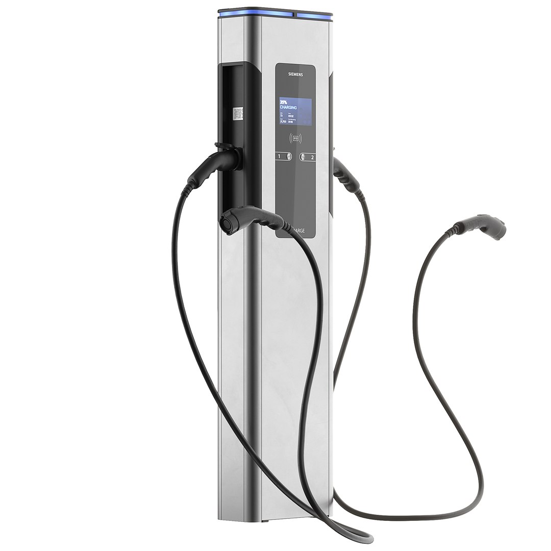 EV Charger SICHARGE CC AC22 By SIEMENS 3D - TurboSquid 2230408