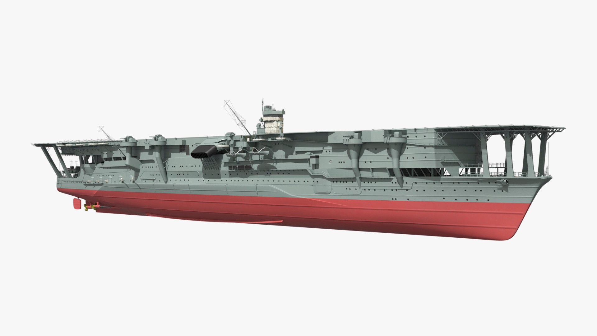 Japanese Aircraft Carrier Kaga Model - TurboSquid 2334169