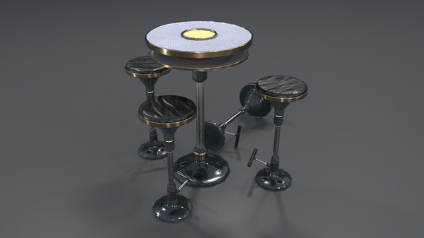 Sci-fi Bar Furniture Pack Low-Poly 3D - TurboSquid 1744481
