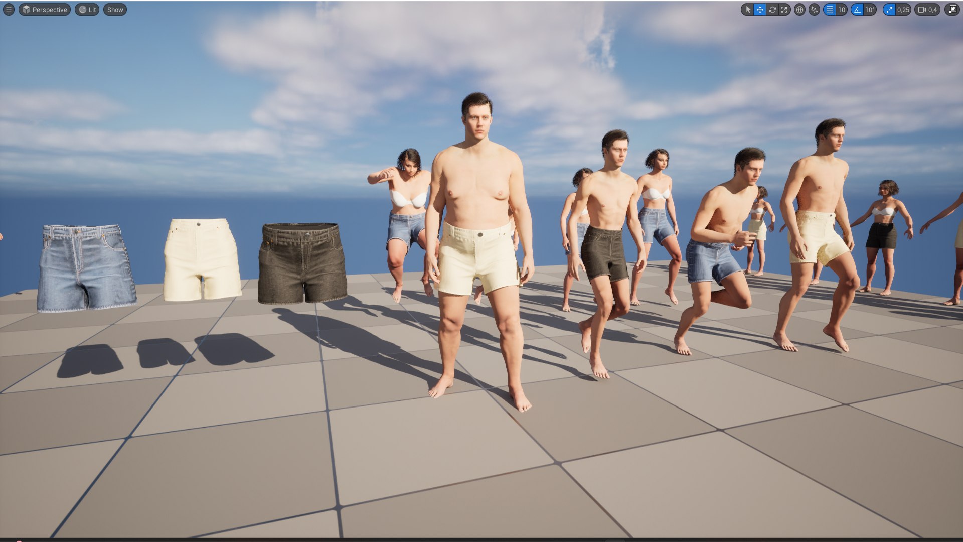 3D Shorts 23 - All MH Bodies UE5 Skeletons - Rigged Model - TurboSquid 2263304