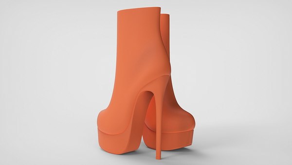 Super High Platform Stiletto Heels Boots 3D model - TurboSquid 1954638