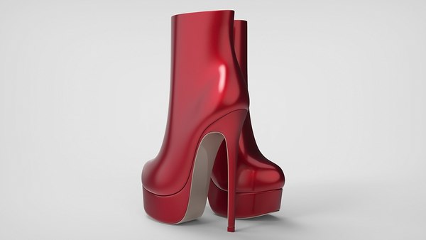Super High Platform Stiletto Heels Boots 3D model - TurboSquid 1954638