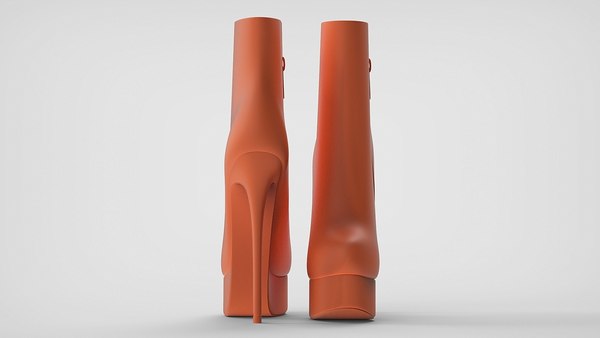 Super High Platform Stiletto Heels Boots 3D model - TurboSquid 1954638
