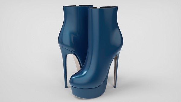 Super High Platform Stiletto Heels Boots 3D model - TurboSquid 1954638