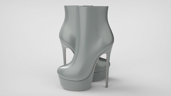 Super High Platform Stiletto Heels Boots 3D model - TurboSquid 1954638