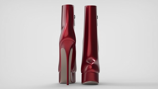 Super High Platform Stiletto Heels Boots 3D model - TurboSquid 1954638